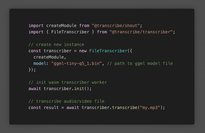 Transcribe.js